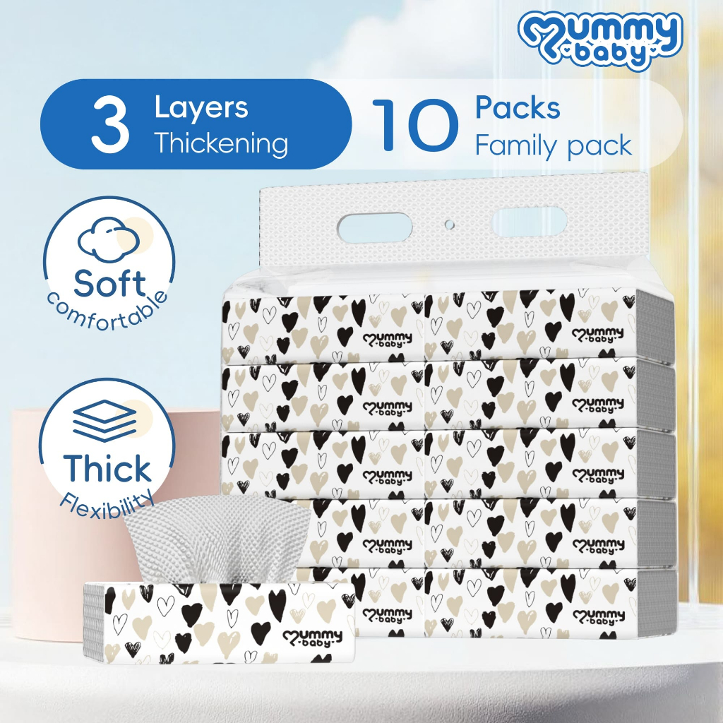 MUMMY BABY High quality 10packs Facial Tissue paper towel tissue paper ...