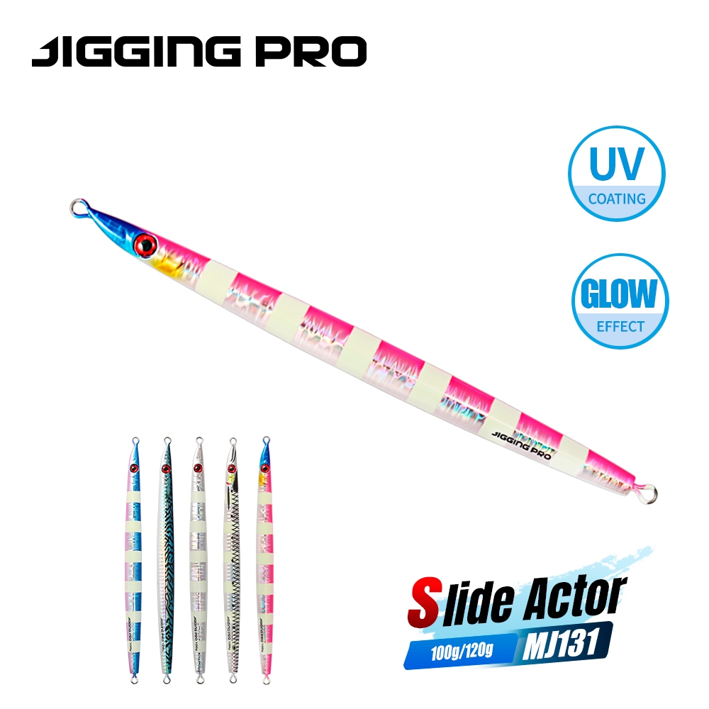 JIGGING PRO Long Casting Fast Sinking Metal Jig 100g 120g Vertical ...