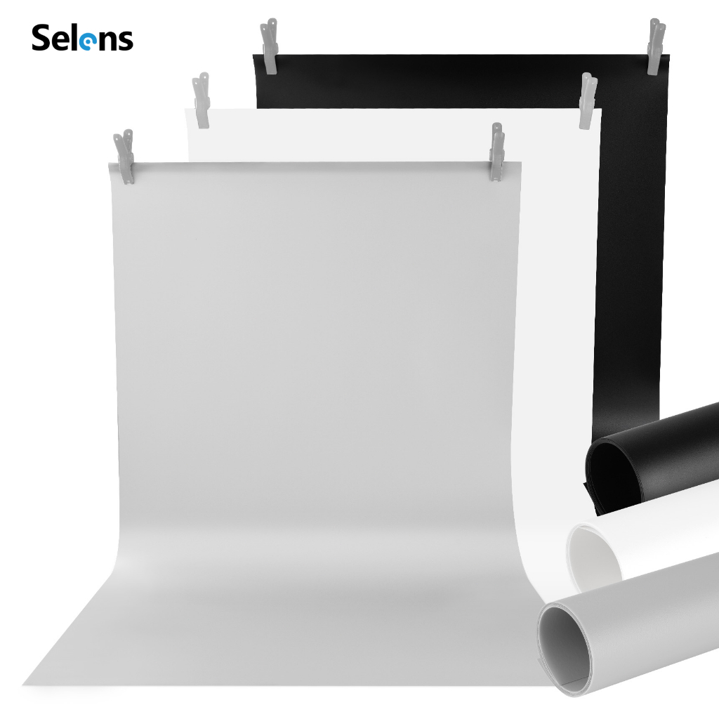 Selens PVC Backdrop Waterproof Background Paper Solid Color for Product ...