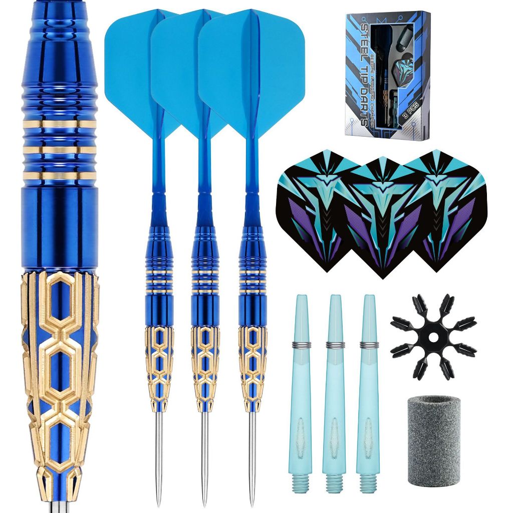 GOODARTS Steel Tip Dart Set 25 grams Professional Brass Darts with ...