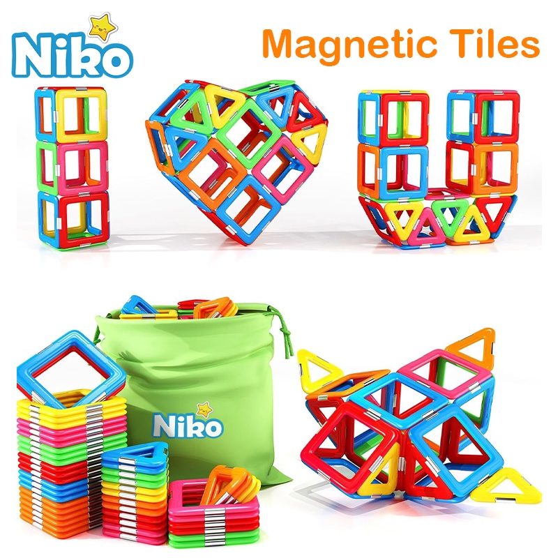 NIKO Magnetic Building Blocks Magnetic Tiles Magnetic Stick Toys Big ...