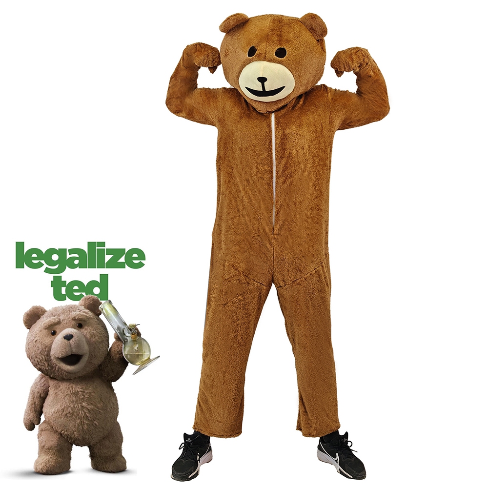 COD Adult Teddy Bear Mascot Costume Men Cartoon Bear Cosplay Outfits ...