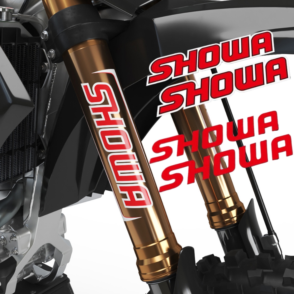 Motocross Motorcycle Sticker Waterproof Fork Suspension Showa Decals ...