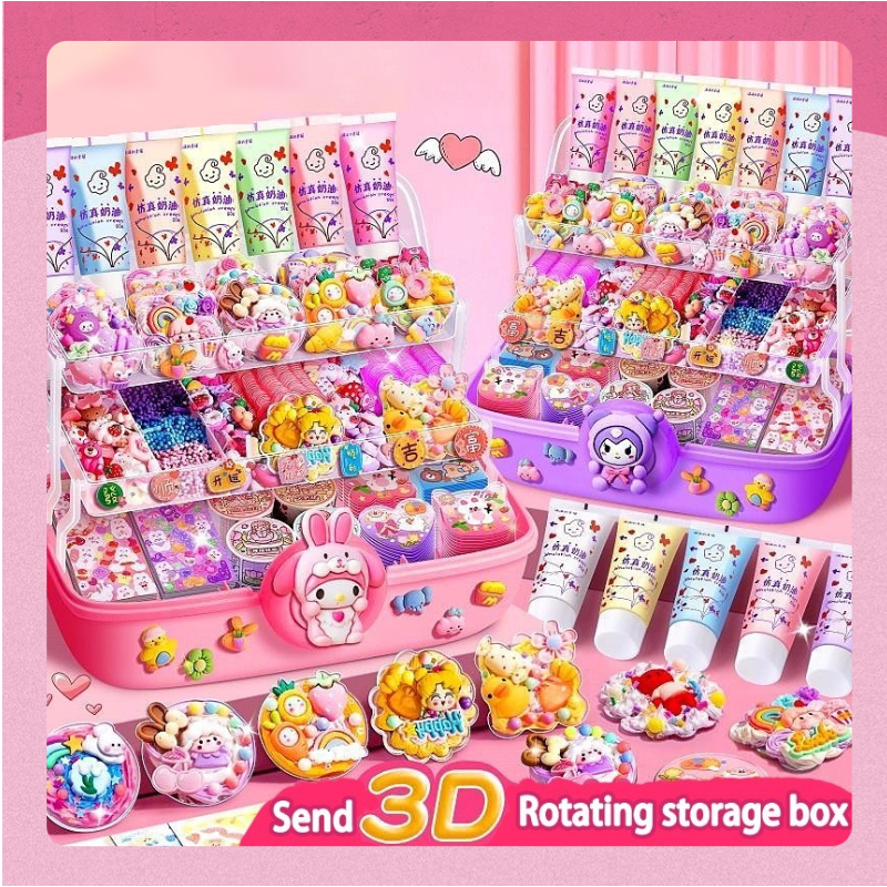 Fast Delivery Guka Set Box DIY Keychain Set Material for Girls Cream ...