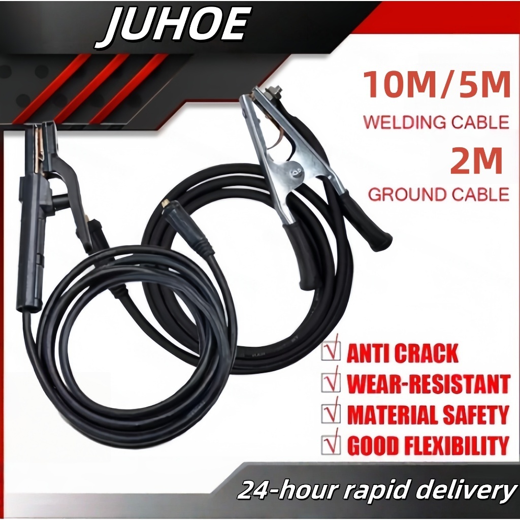 2/5/10 Meters Welding Cable with Electrode Holder and Connector Universal 2M+5M/2M+10M Welding ...