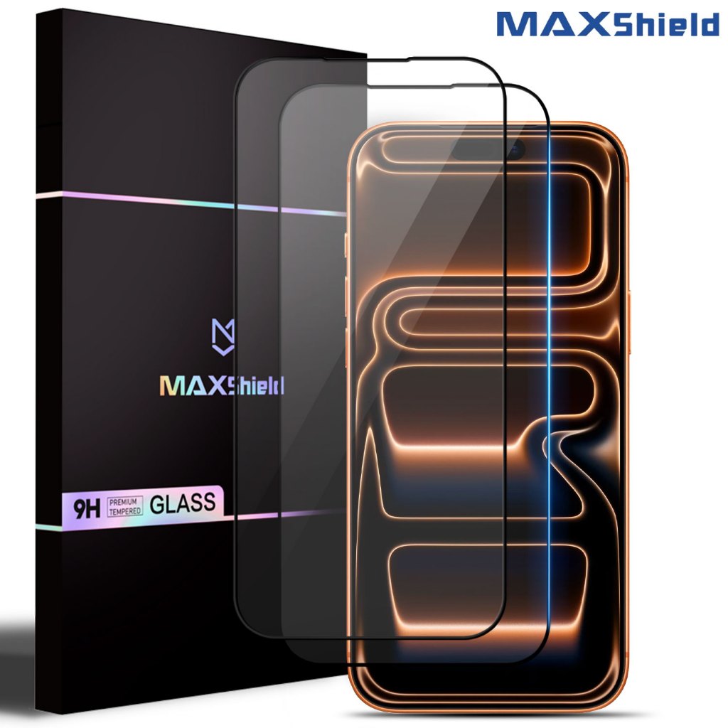 2 Packs MAXSHIELD For iPhone 17 Pro Max 17 Pro 17 Air 16 16e 15 14 13 11 12 Pro Max Plus XS XR ...