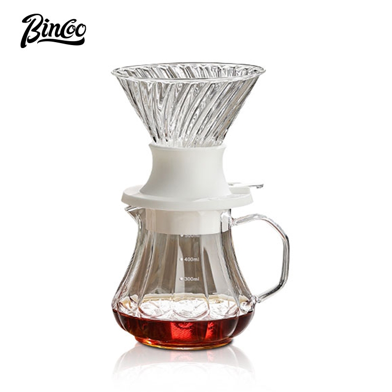 BINCOO Smart Filter Cup Heat-Resistant Glass Coffee Filter Cup Pour ...