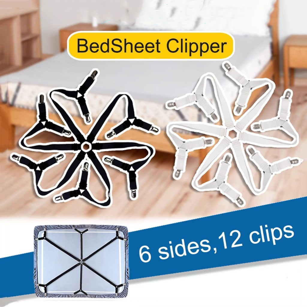 New BedSheet Clipper Bed Sheet Clip Elastic Mattress Gripper Holder ...