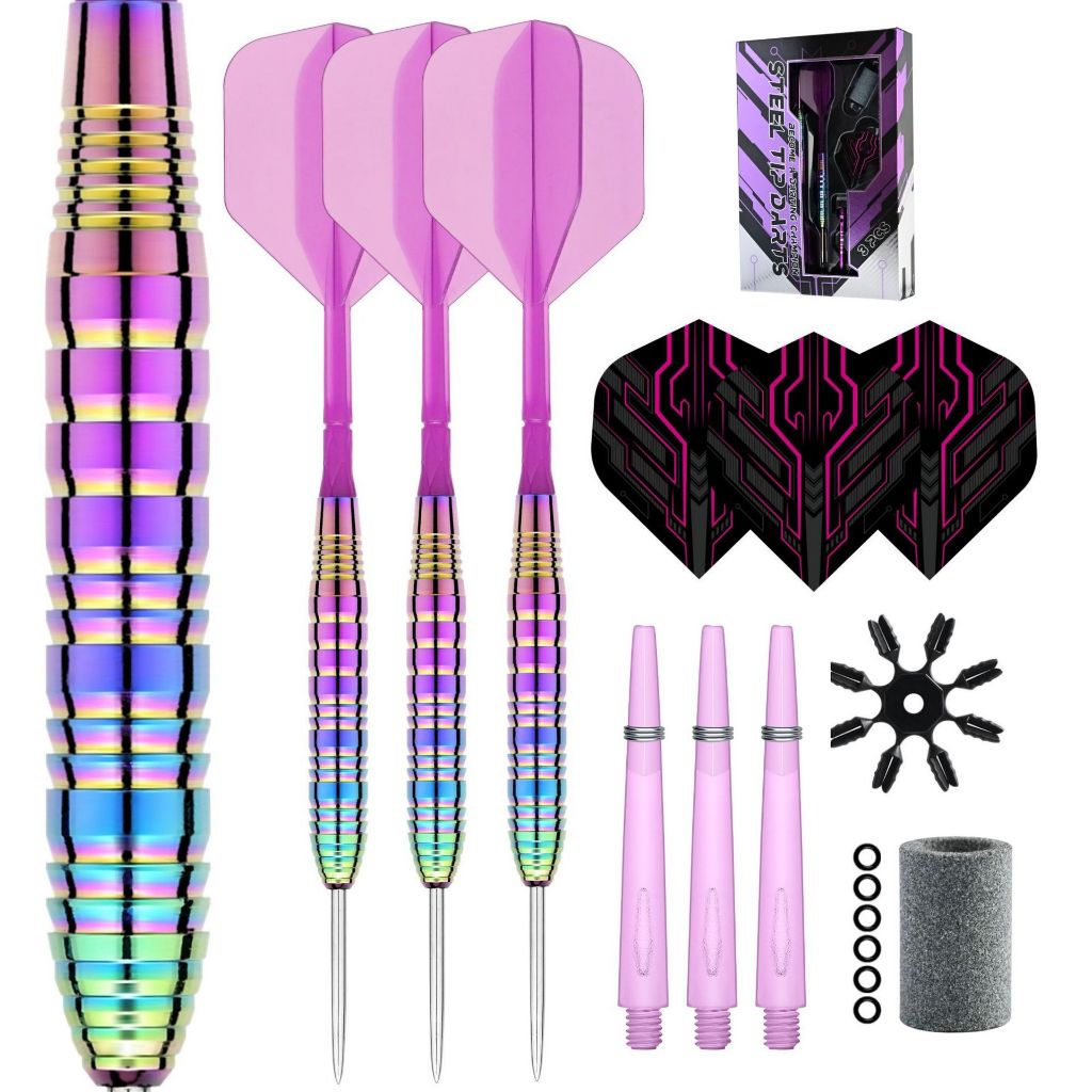 GOODARTS 22 Grams Professional Steel Tip Darts Brass Dart Set, set of 3 ...