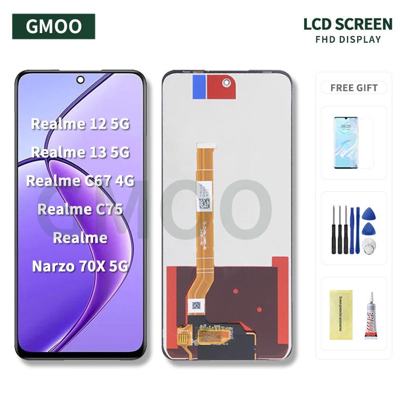 For Oppo Realme 12 5G/Realme 13 5G/Realme C67 4G/Realme C75/Narzo 70X ...