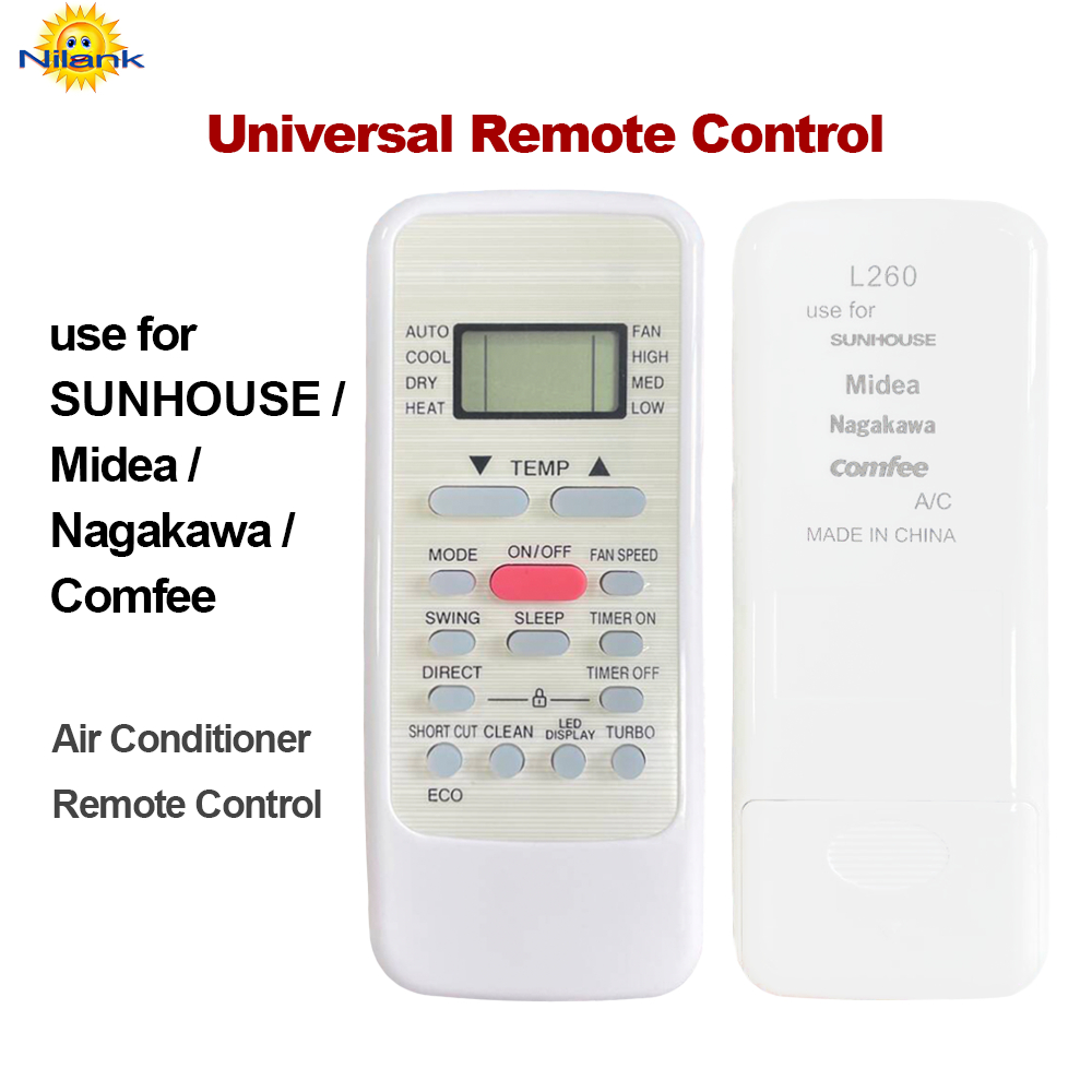 NiLANK Universal Remote for SUNHOUSE Midea Nagakawa Comfee Air ...