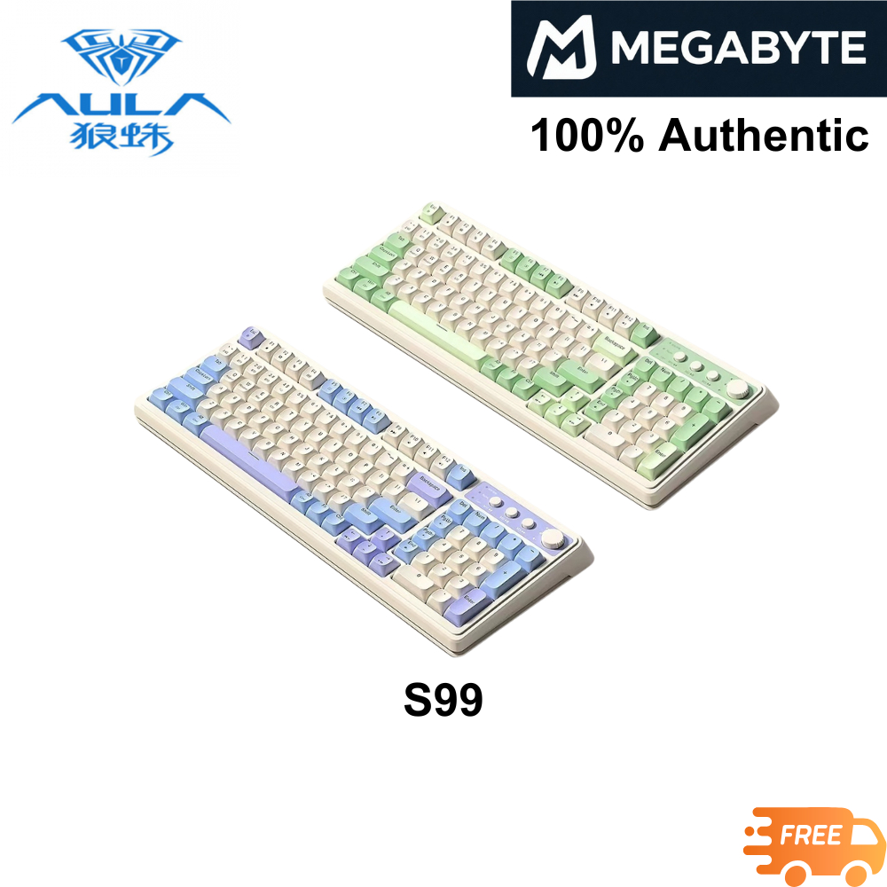 AULA S99 Wireless Mechanical-Feel Silent Keyboard | 98-Key Compact ...