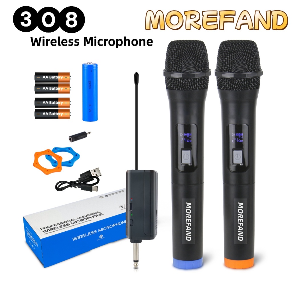 Professional Wireless Microphone Karaoke UHF dual UHF microphones ...