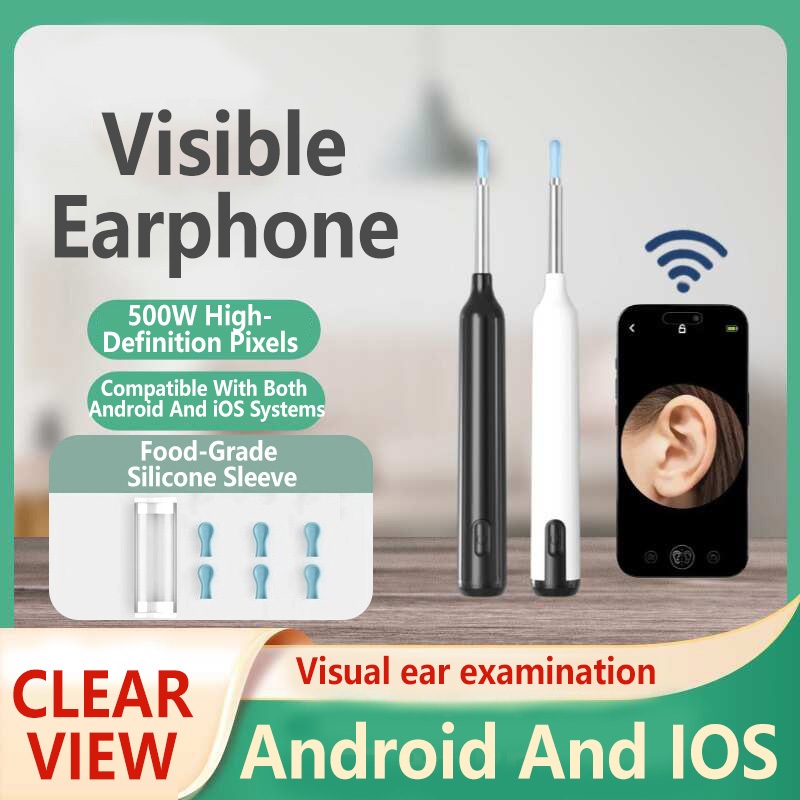 Ear Cleaner Smart WiFi Ear Pick Camera 500W HD Visual Ear Cleaner Tool ...