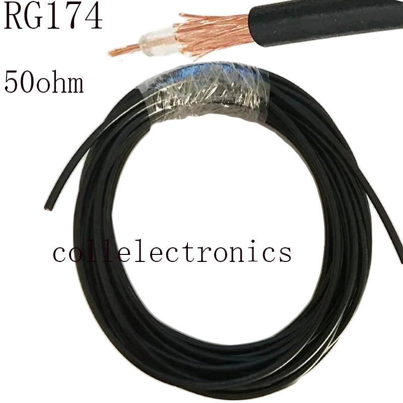 1pc 10m 20m 30m 50m RG174 RG-174 cable Wires RF Coax coaxial Connector ...