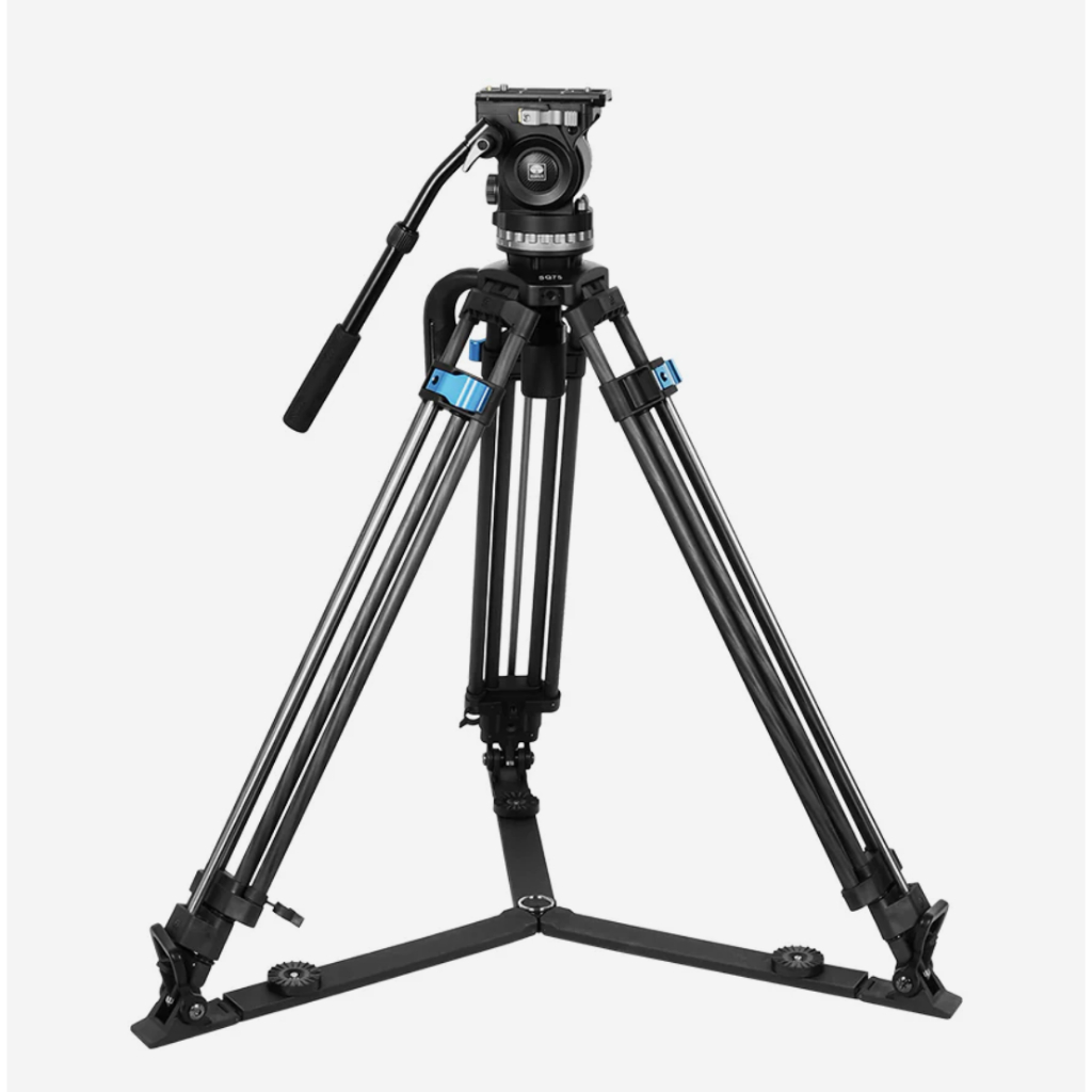 sirui SQ75 Rapid System Heavy Duty Carbon Fiber Video Tripod Kit With ...