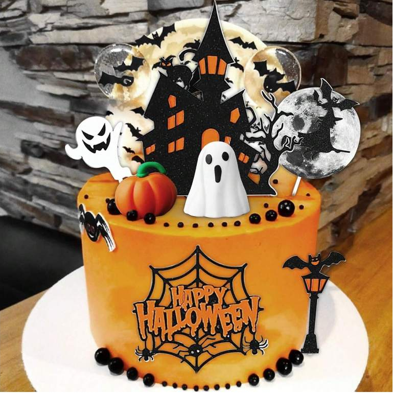 Halloween Cake Decoration Set - Witch, Ghost & Haunted House Cake ...