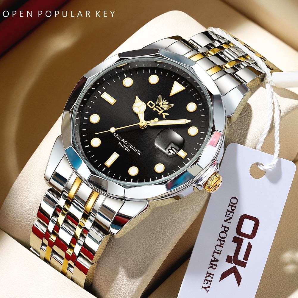 OPK Watch For Men Waterproof Original Quartz Luminous Calendar Business ...