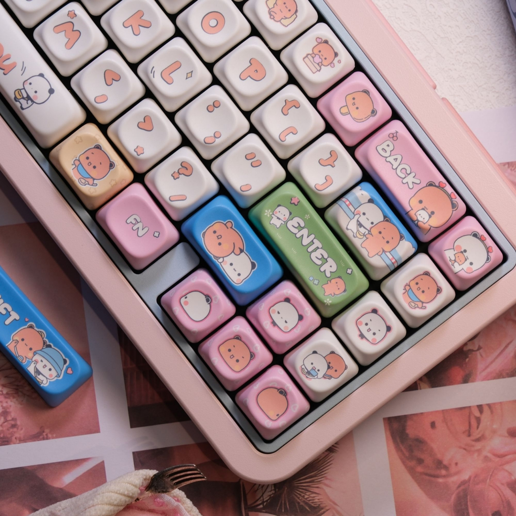 yier bubu 130 keycaps English layout cherry profile PBT material custom ...
