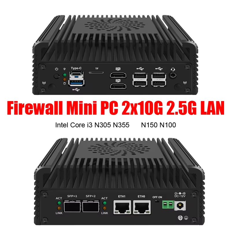 12th Gen Firewall Windows 11 Server Proxmox Intel i3 N355 N305 N150 ...