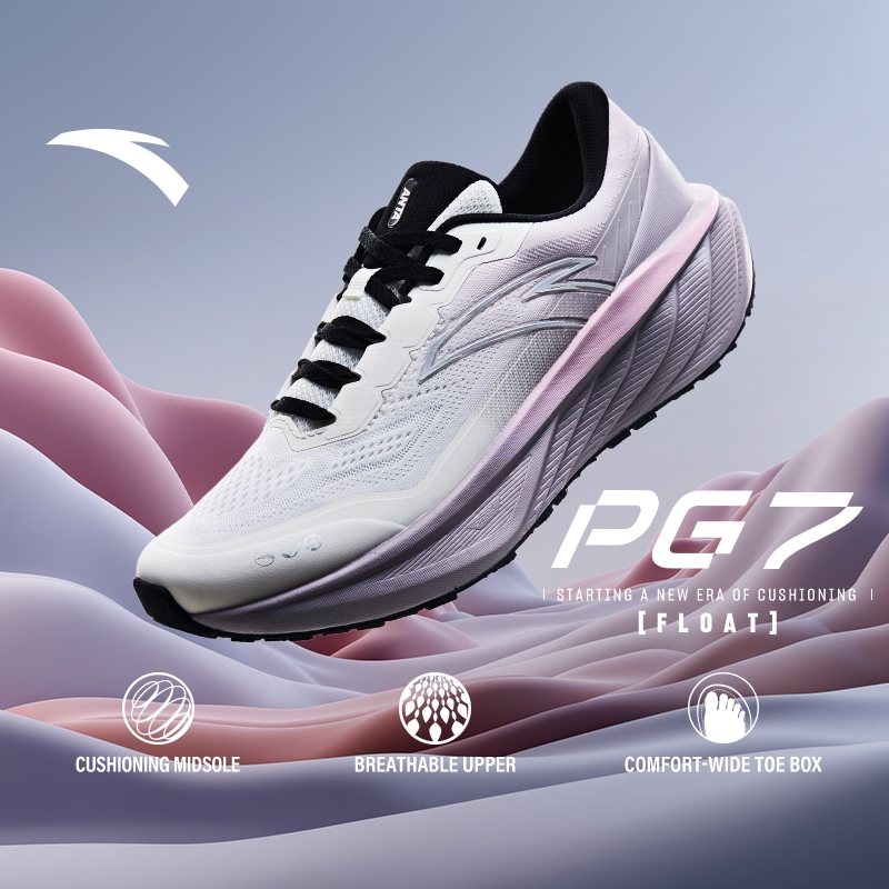 ANTA Women Float PG 7 Running Shoes 2E Widefoot Rebound Breathable ...