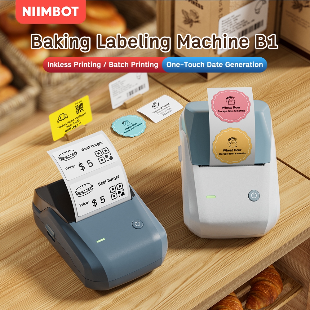 NIIMBOT B1 Bluetooth Label Printer, Portable Handheld Thermal Printer ...