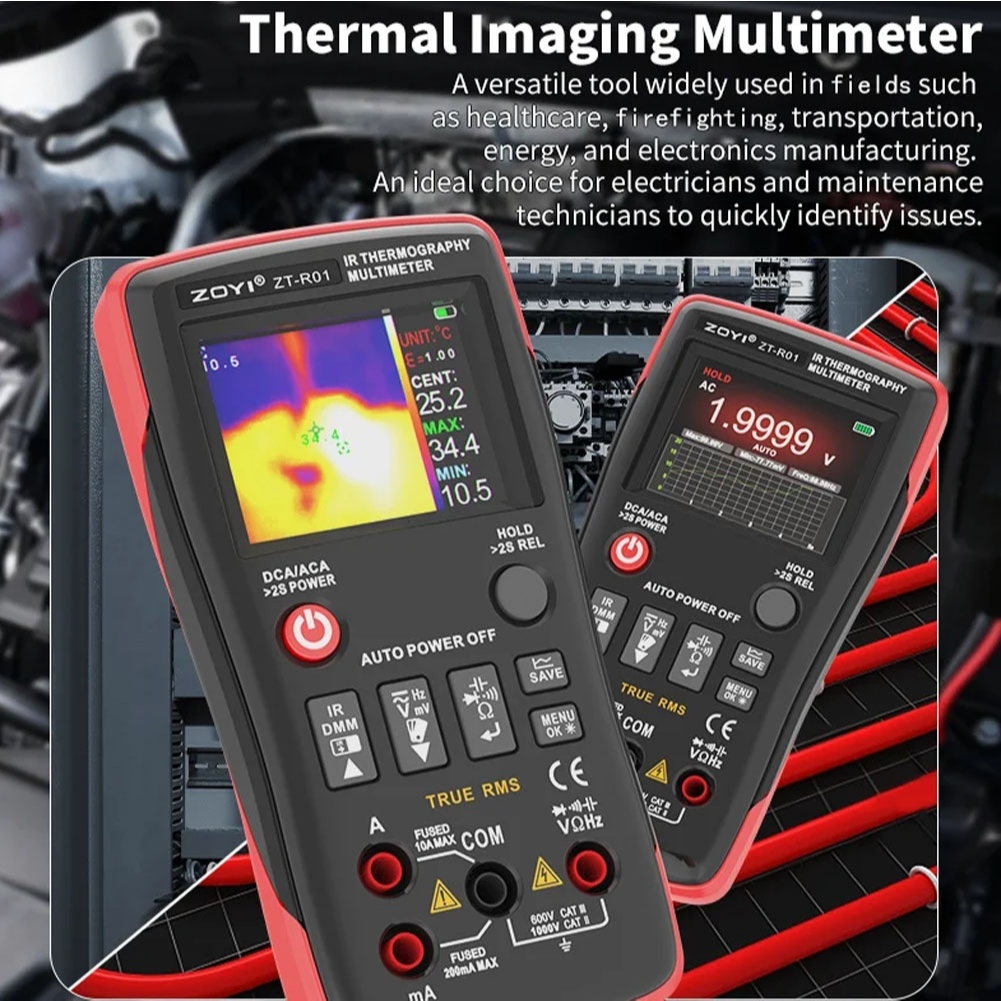 DIY Battery Pack Power Maintenance Thermal Imager Multimeter Infrared ...