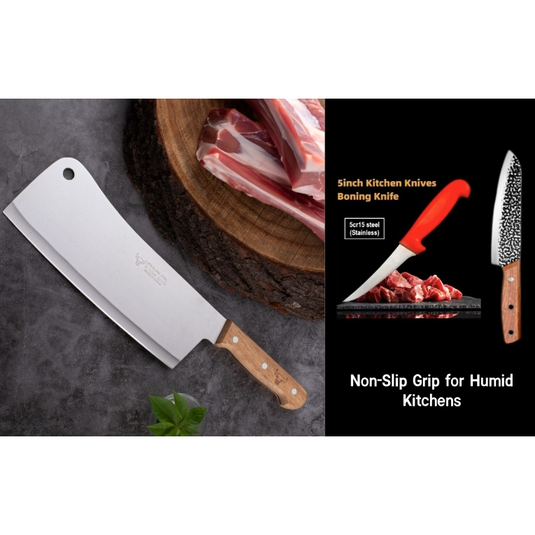 2pcs Butcher knife heavy duty boning knife cooking knife Stainless ...
