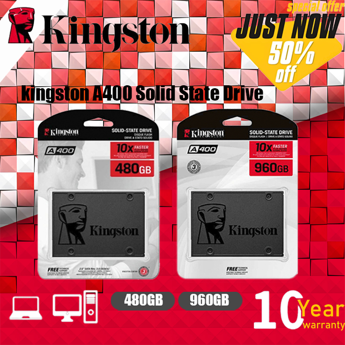 Kingston A400 480GB 512GB 960GB SATA3 2.5" Internal SSD Solid State Drive (SA400S37/480G ...