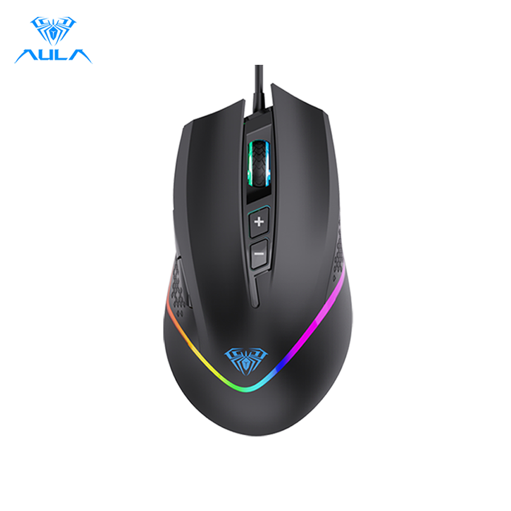 AULA F805 Gaming Mouse RGB Colorful Lighting 6 Gear DPI, 7 Programmable ...