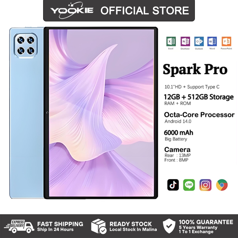Original Spark pro Tablet 12+512GB 6000mAh big capacity type-c ...