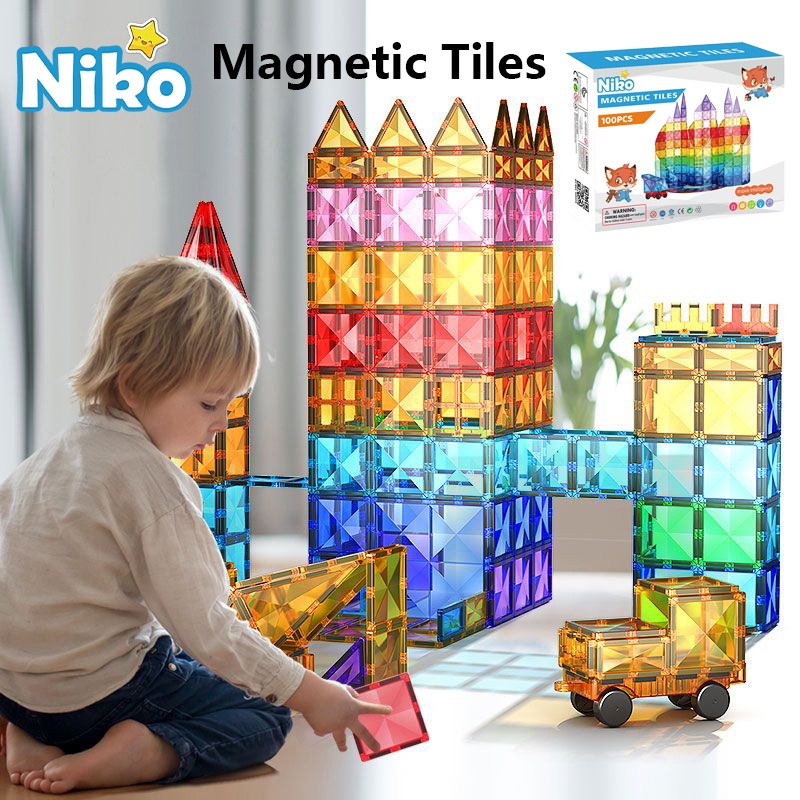 NIKO Magnetic Building Blocks Magnetic Tiles Magnetic Stick Toys Big ...