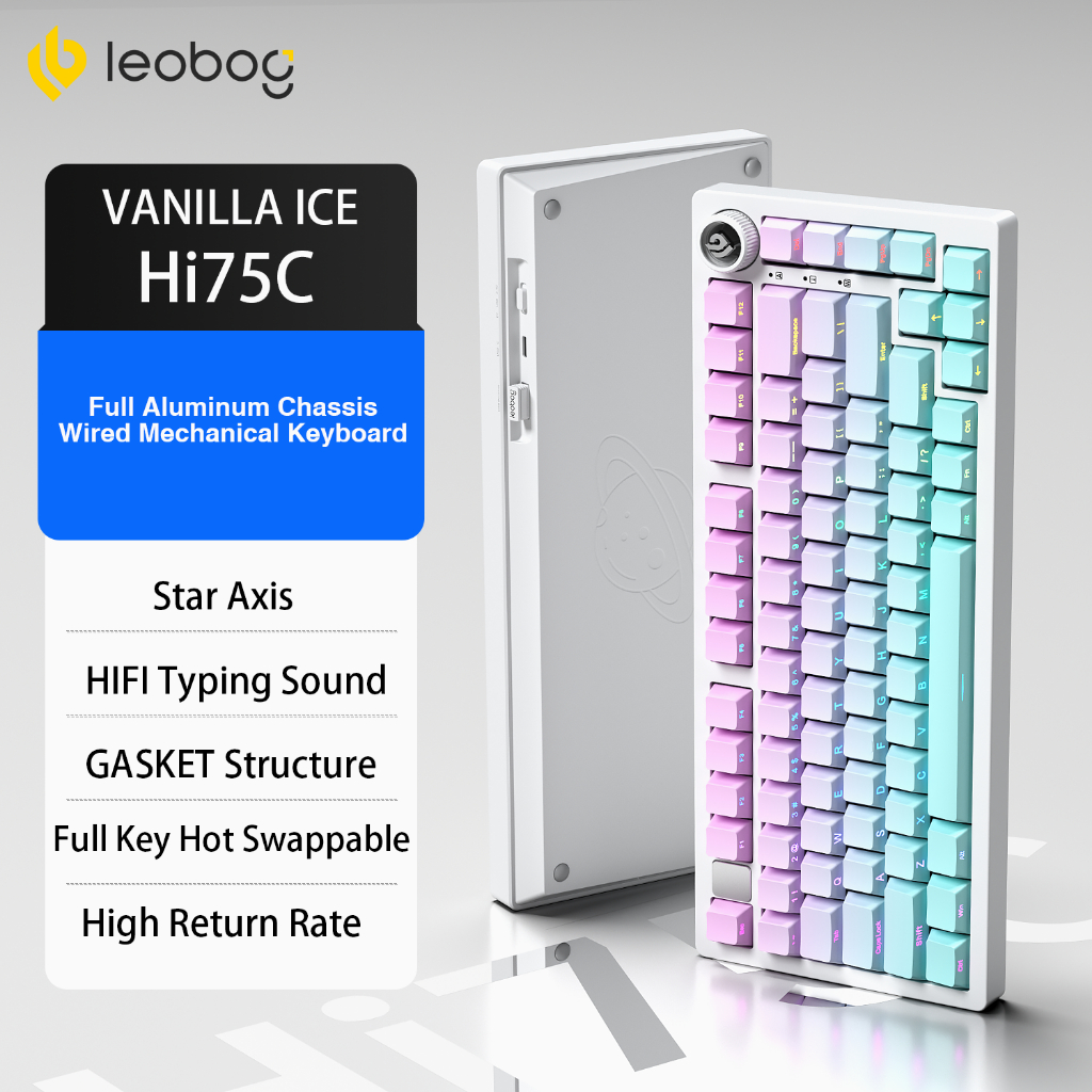 AULA LEOBOG Hi75C PRO Customized Mechanical Keyboard 81 Keys 2.4G ...