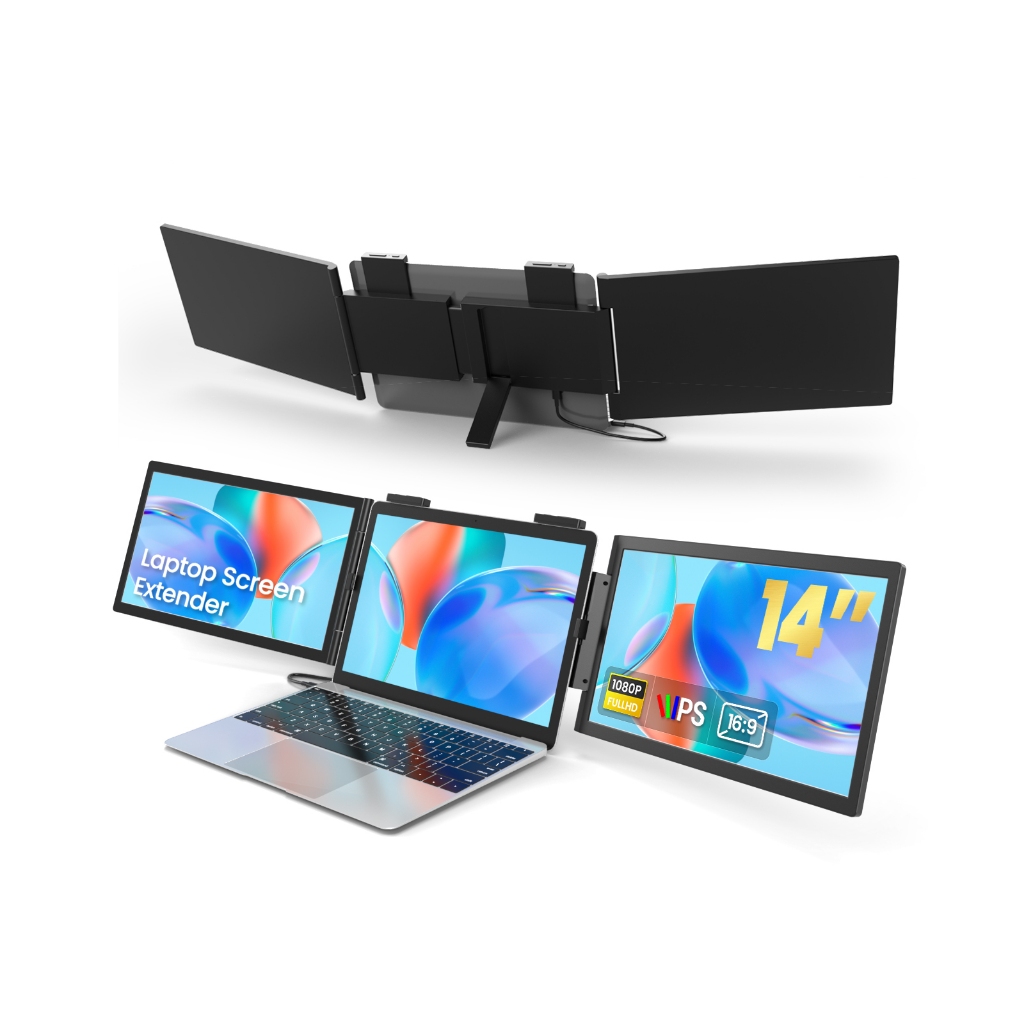 ZSCMALL Laptop Screen Extender 14" 1080P FHD IPS Portable Monitor for ...