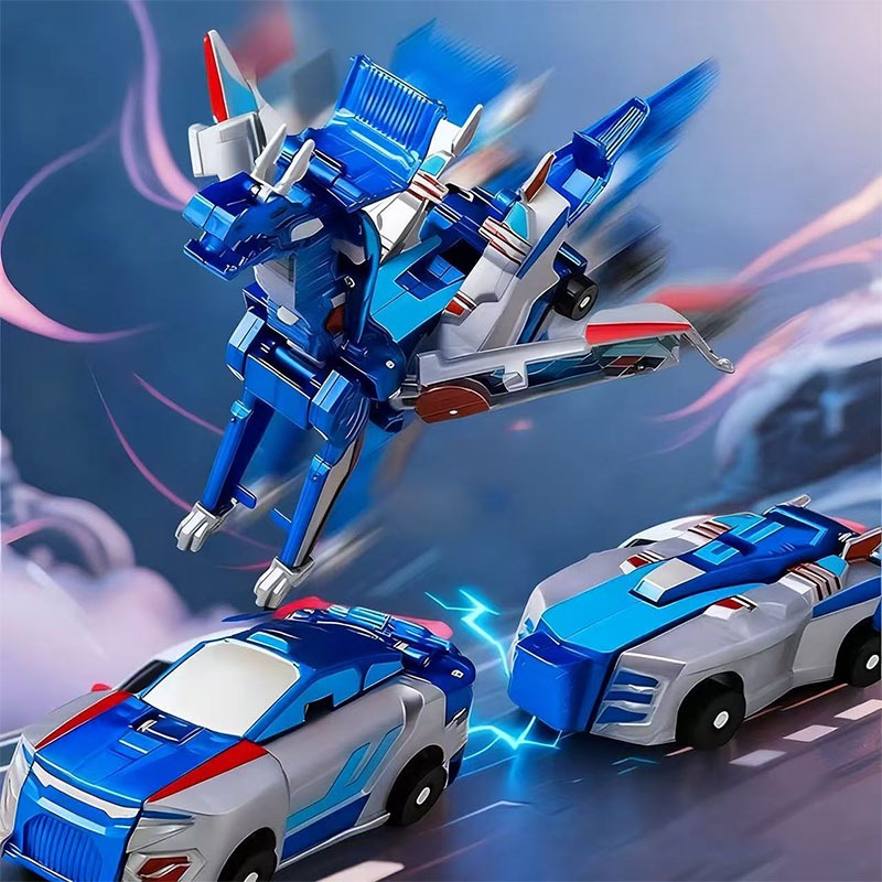 Transformering Car Toy 2-in-1 Magnetic Collision Transformer Toy Cool ...
