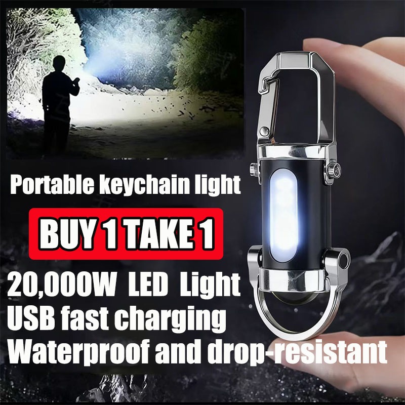 Keychain Mini Flashlight LED Portable Key Ring Light Multi-Function ...