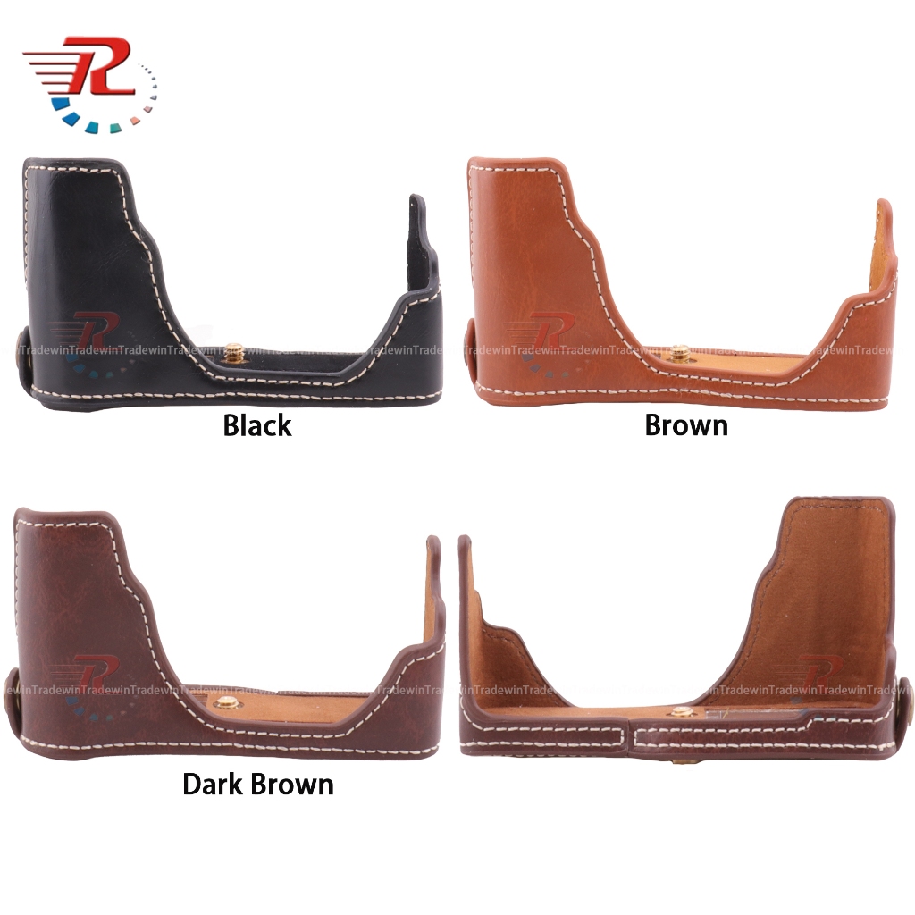 Leather Camera Half Case Cover Bag For Fujifilm X70 Cameras | Shopee ...