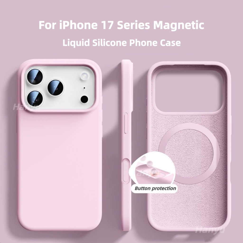 Magnetic Liquid Silicone iP17 16 With Button protection Phone Case For ...
