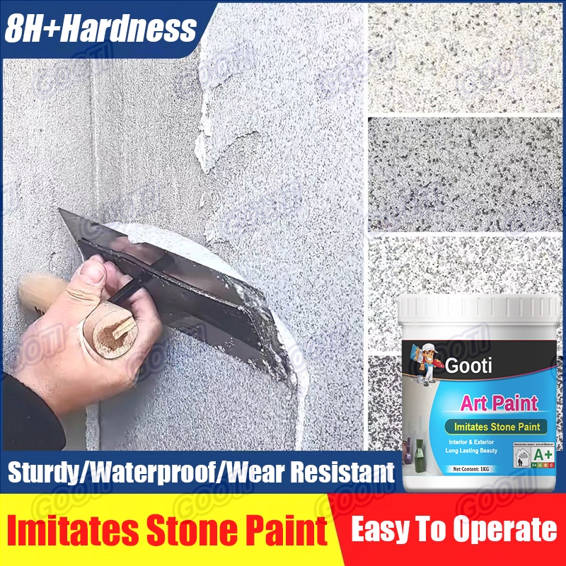 1KG/2KG/4KG lmitates Stone Paint Coating Indoor Outdoor Wall Paint ...