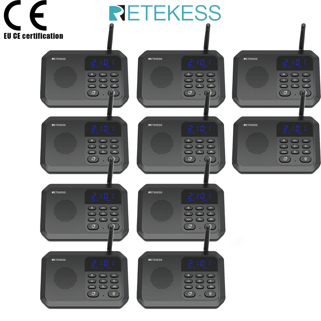 Retekess TH201 UHF Band Long Range 2000M Wireless Intercom System ...