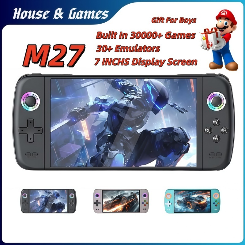 New M27 Large Screen Handheld Game Console Portable Arcade HD Nostalgic ...