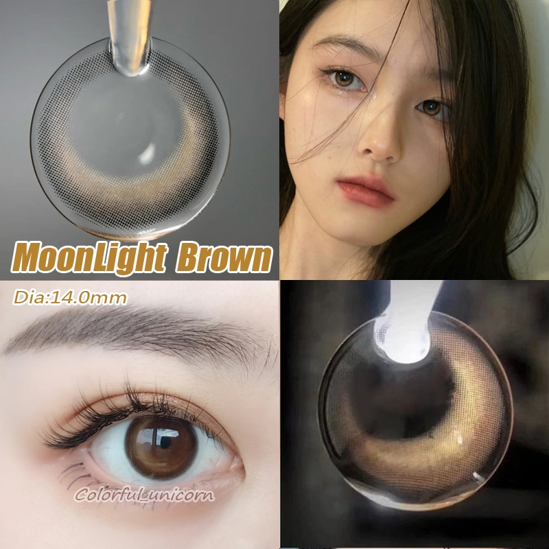 【Buy 2 Get 1 Gift 】Colorhunter 2 Pcs Contact Lens Moonlight Brown ...