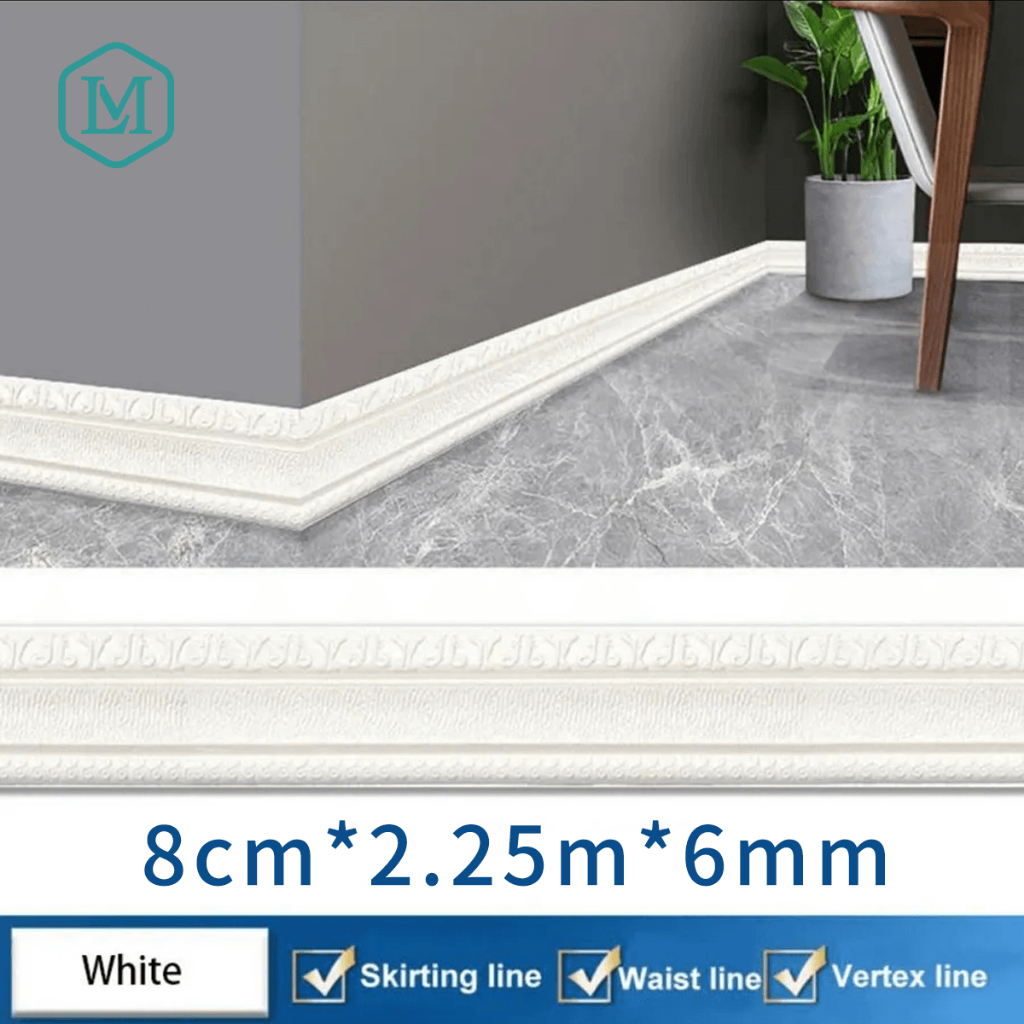 3D Wallpaper Border Foam 8x225CM Self-Adhesive Waterproof Door Frame ...