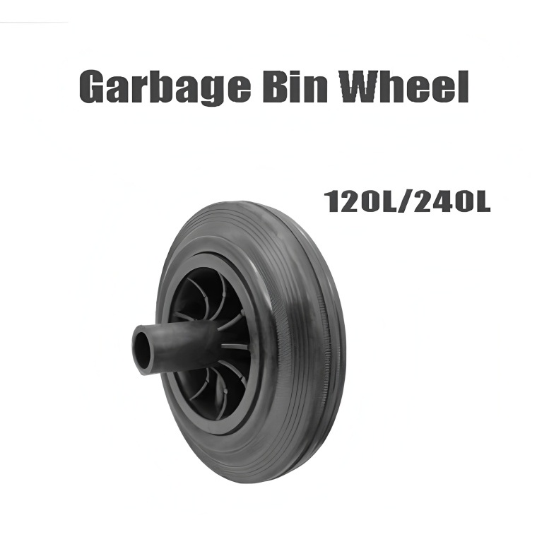 120/240 L Universal Garbage Bin Wheel Trash Bin Solid Rubber Wheel ...