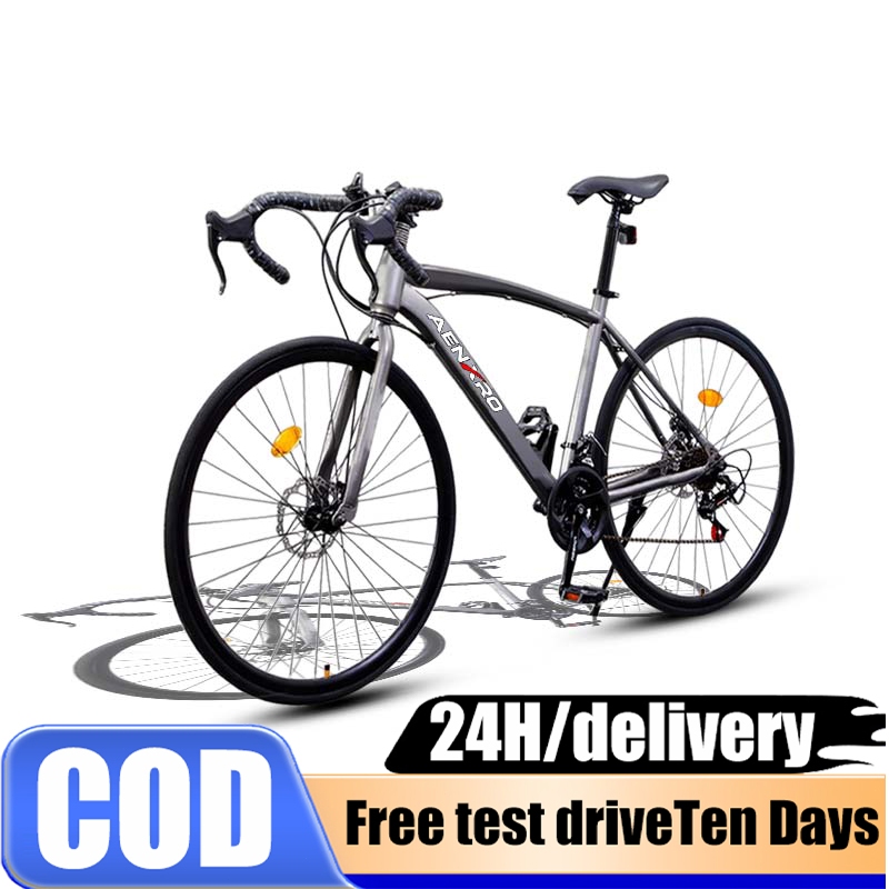 AENXRD Road Bike Adult Bike 26-Inch Bike 700c Carbon Steel Alloy Frame ...