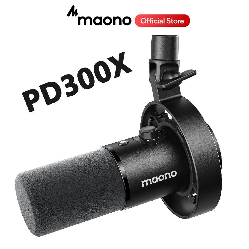 Maono PD300X Dynamic Microphone XLR/USB Dual Mode Podcast Microphone ...