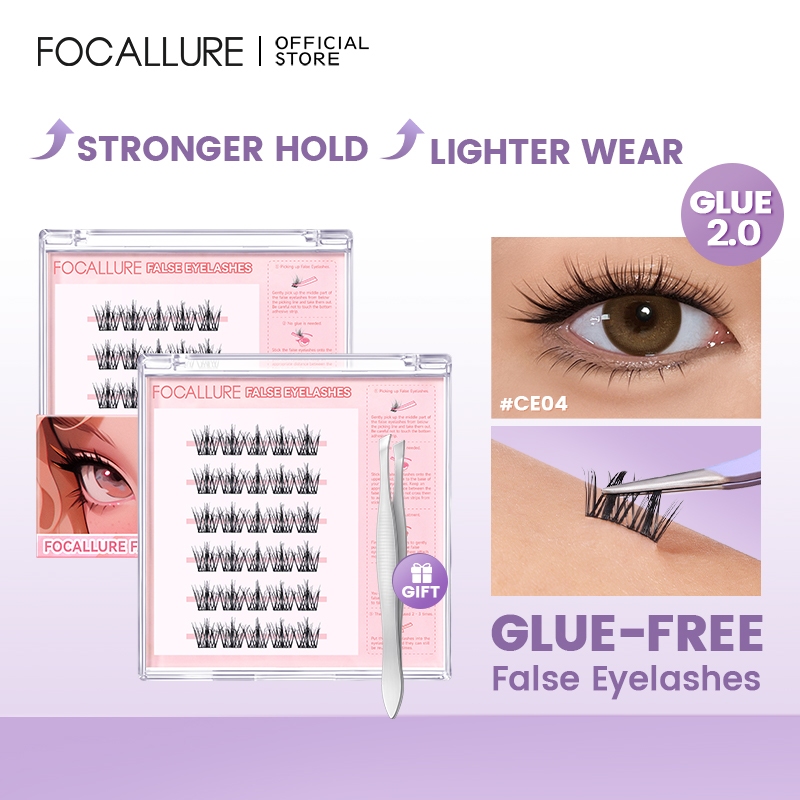 Feather Light Glue Free False Eyelashes Waterproof Beginner Friendly No ...