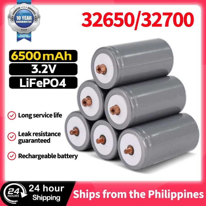 NEW LiFePO4 32650 / 32700 3.2V 6500mAh female positive female negative ...