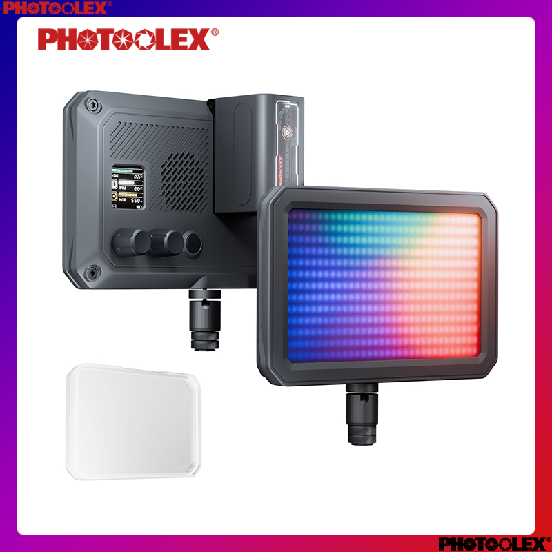 PHOTOOLEX Matrix-07RGB 36W Rechargeable Outdoor Full Color Photography ...