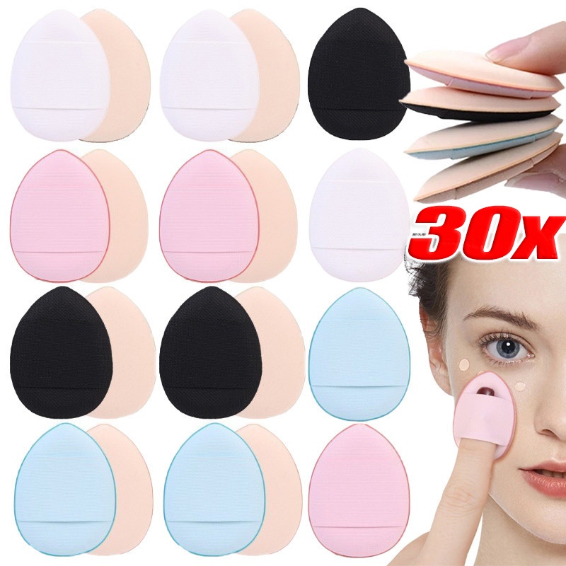 5/10/20/30Pcs Mini Finger Puffs/Soft Makeup Sponges/Dry Wet Use Detail ...